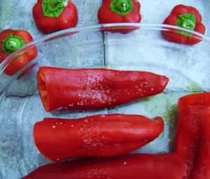 Roasted Red Sheppard Peppers with Basmati and Wild Rice - Inspired Edibles