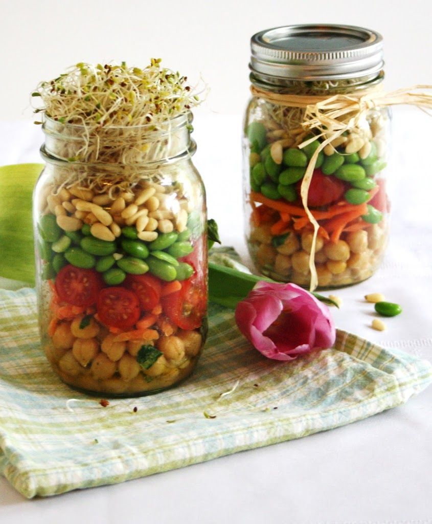 Sprouted Spring Salad in a Jar - Inspired Edibles