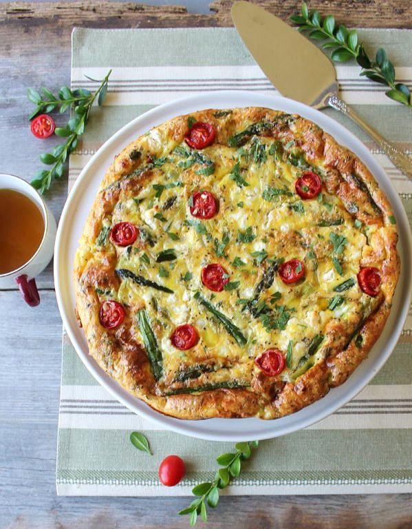 Spring Frittata with Fresh Garden Herbs - Inspired Edibles