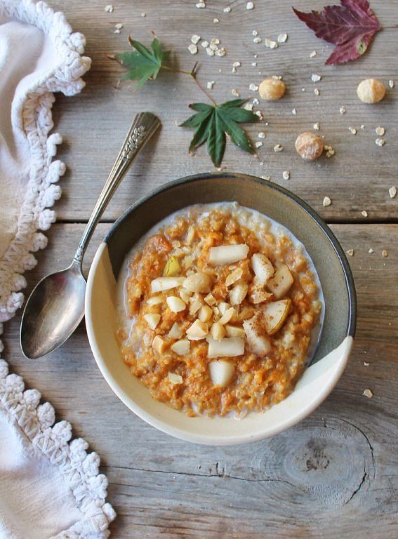 Pumpkin Oatmeal with Macadamia & Beurre Noisette - Inspired Edibles