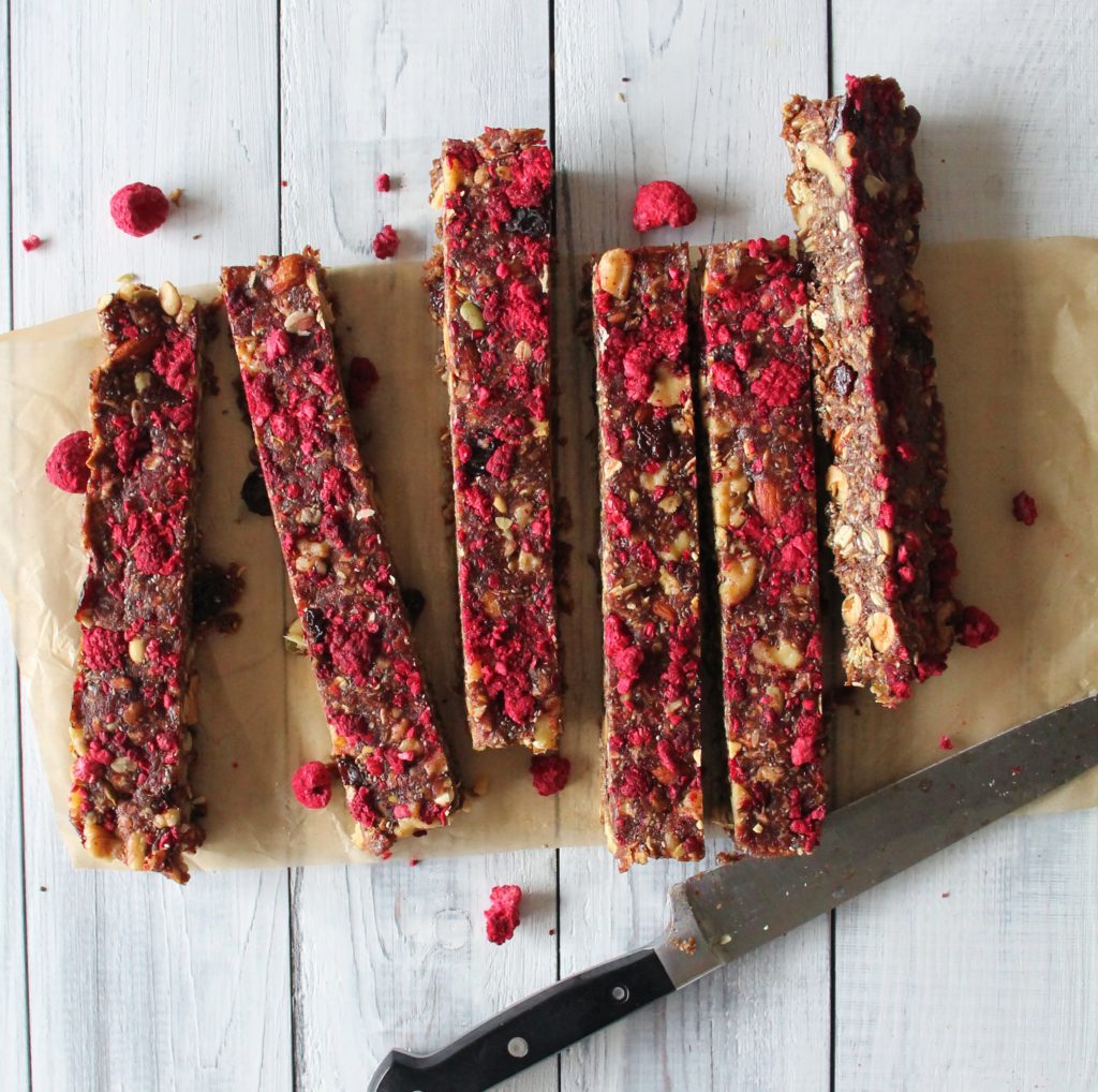 Nuts & Seeds Raspberry Bars - Inspired Edibles
