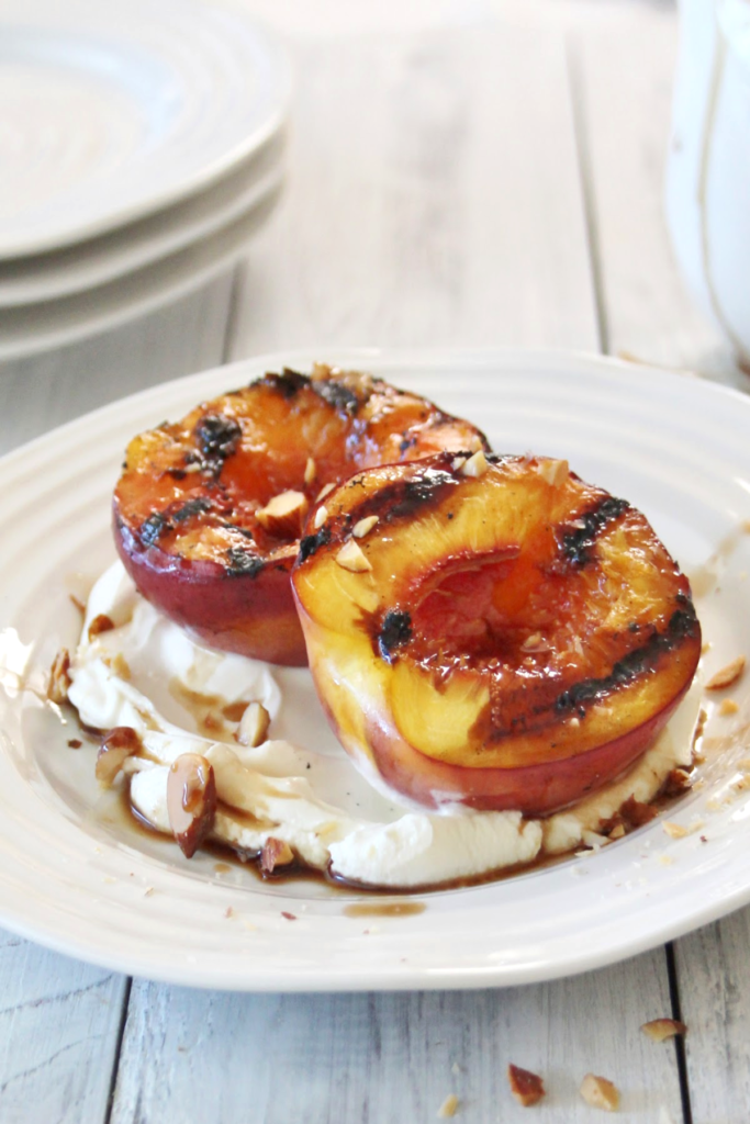 Grilled Nectarines with Maple-Balsamic Glaze - Inspired Edibles