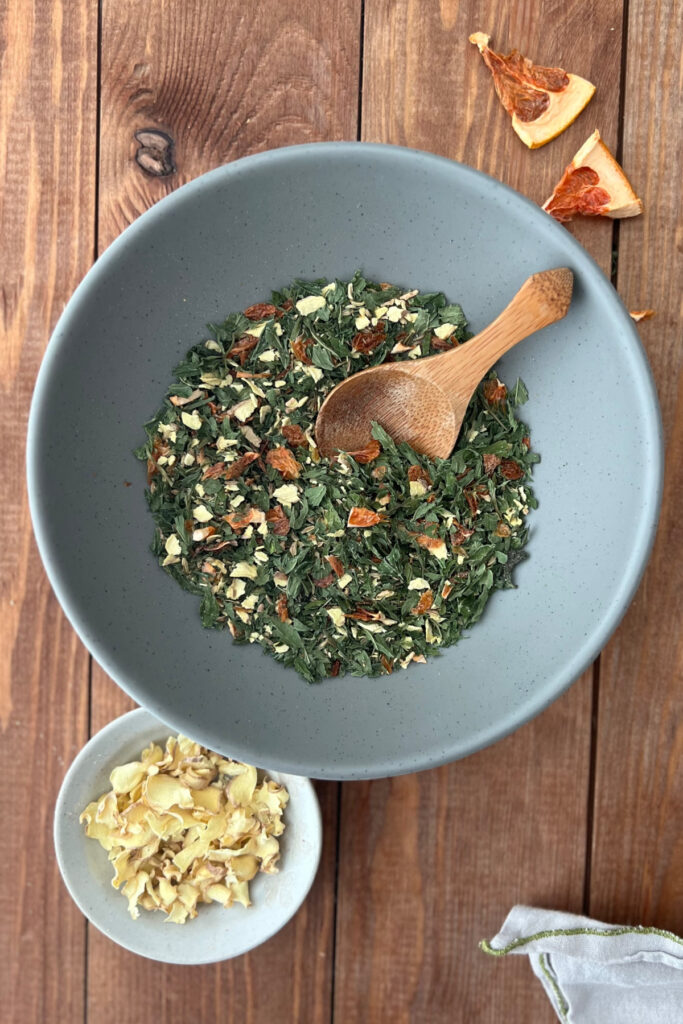 Tummy Soothing Tea {Mint, Ginger, Fennel} - Inspired Edibles
